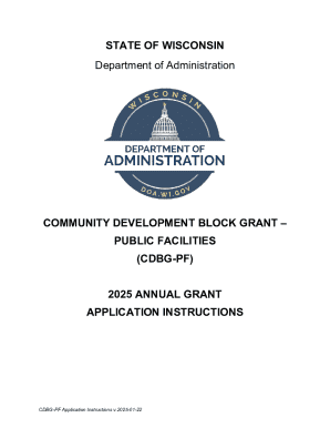 Fillable Online State of Wisconsin Community Development Block Grant ...