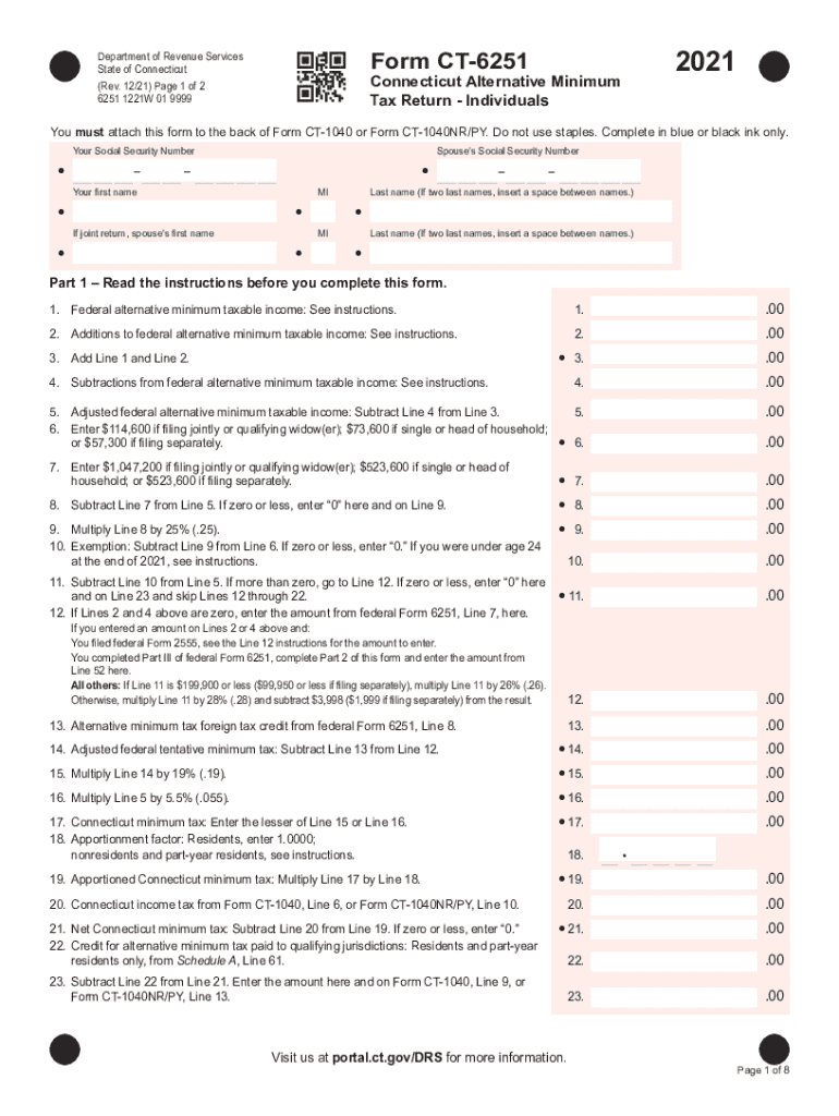 Fillable Online 2021 Instructions for Form 6251 Fax Email Print - pdfFiller
