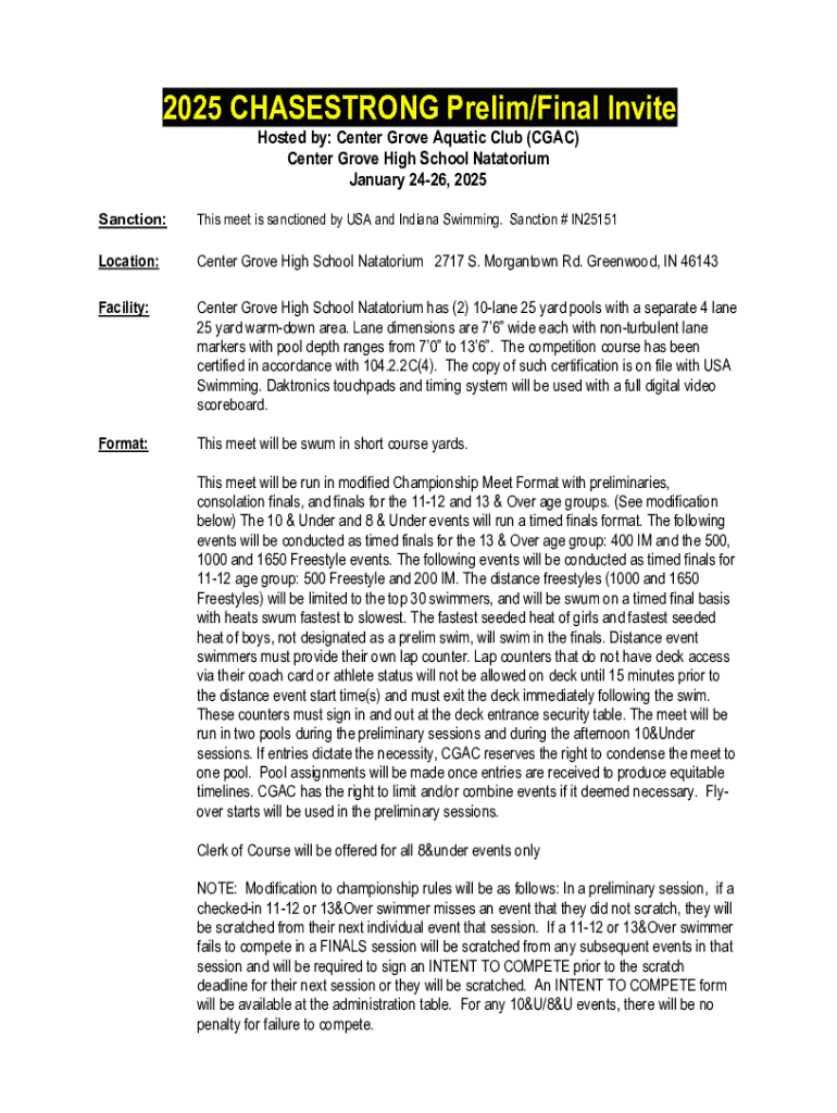 Fillable Online 2025 Chasestrong Prelim/final Invite Fax Email Print - pdfFiller