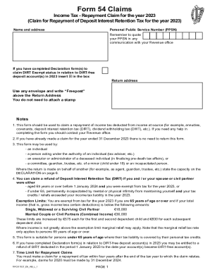 Fillable Online Income Tax - Repayment Claim for the Year 2023 Fax ...