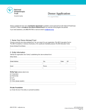 Fillable Online Donor Application Fax Email Print - pdfFiller