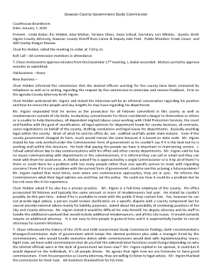 Fillable Online Dawson County Government Study Commission Meeting ...