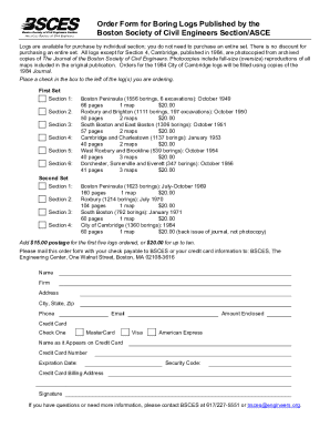 Fillable Online Boring Logs Order Form Fax Email Print - pdfFiller