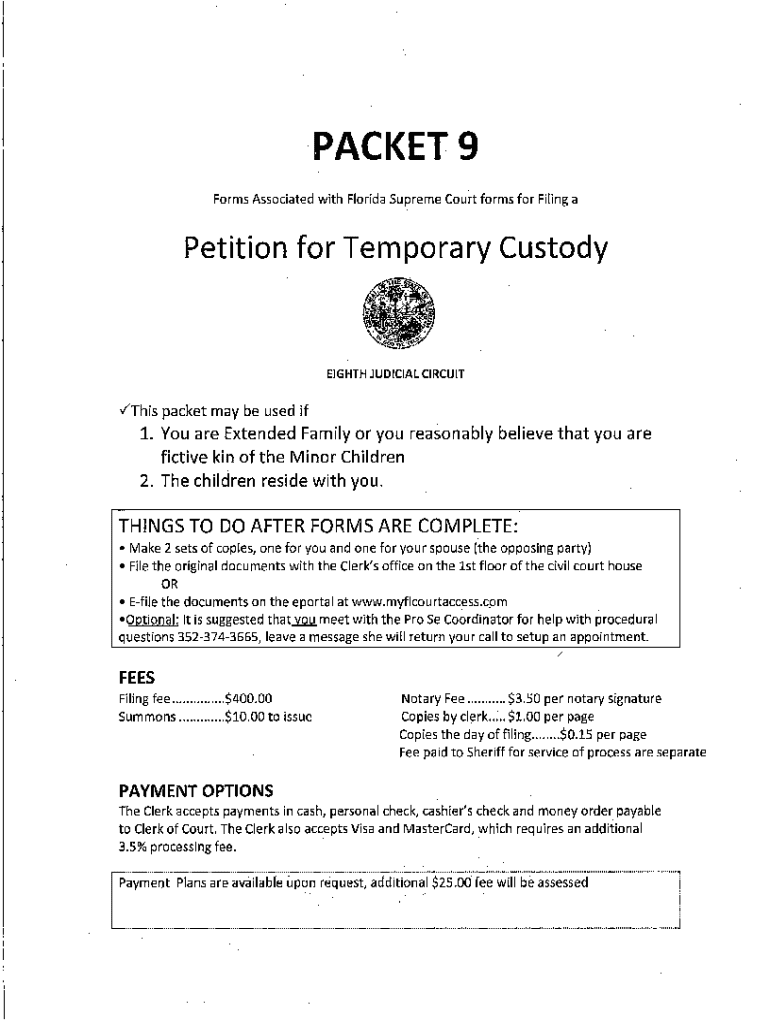 Fillable Online Filing a Petition for Temporary Custody Fax Email Print - pdfFiller