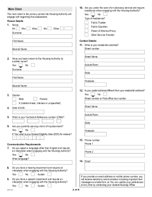 Fillable Online Housing Options Assessment Fax Email Print - pdfFiller
