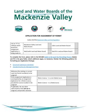 Fillable Online Land Use Permit – Assignment Application Fax Email ...