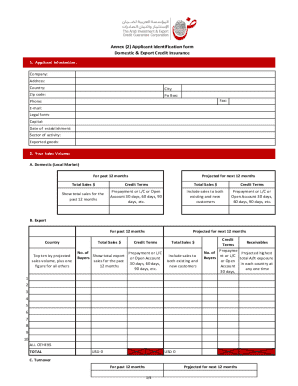Fillable Online Domestic & Export Credit Insurance Fax Email Print ...