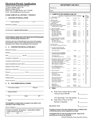 Fillable Online Electrical Permit Application Fax Email Print - pdfFiller