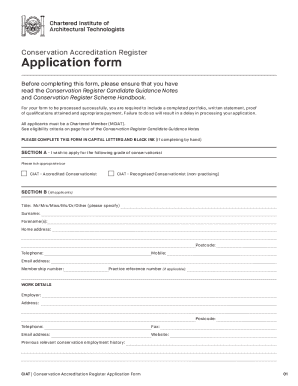 Fillable Online Conservation Accreditation Register Fax Email Print ...
