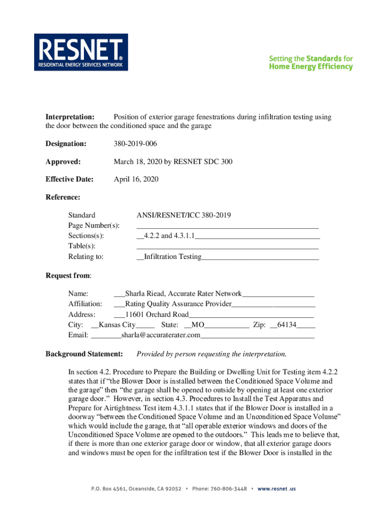 Fillable Online Interpretation: Position of exterior garage ...