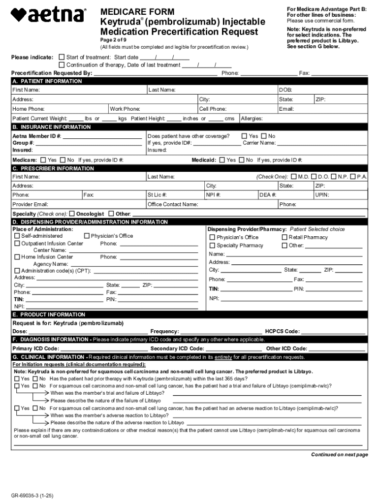 Fillable Online Keytruda (pembrolizumab) Injectable Medication ...