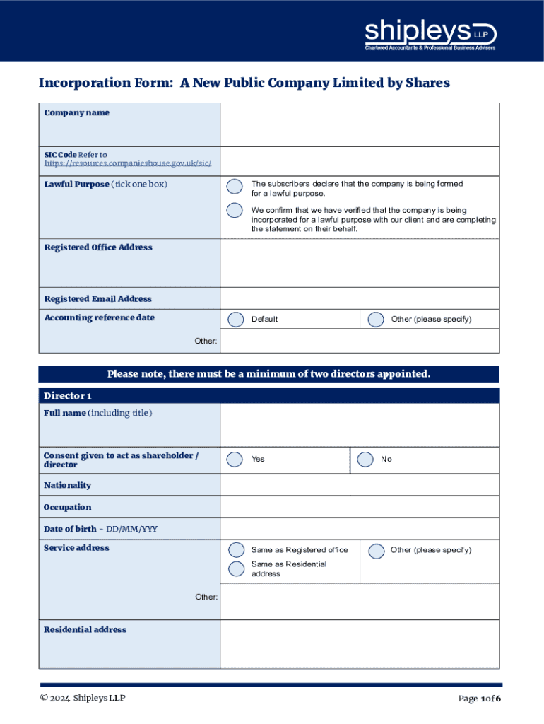 Fillable Online a New Public Company Limited by Shares Fax Email Print - pdfFiller