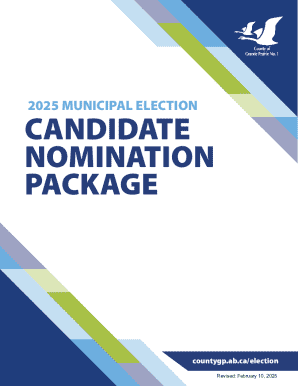 Fillable Online 2025 Municipal Election Candidate Nomination Package ...
