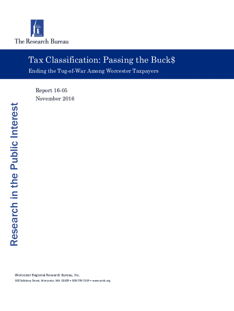Fillable Online Tax Classification: Passing the Buck Fax Email Print - pdfFiller