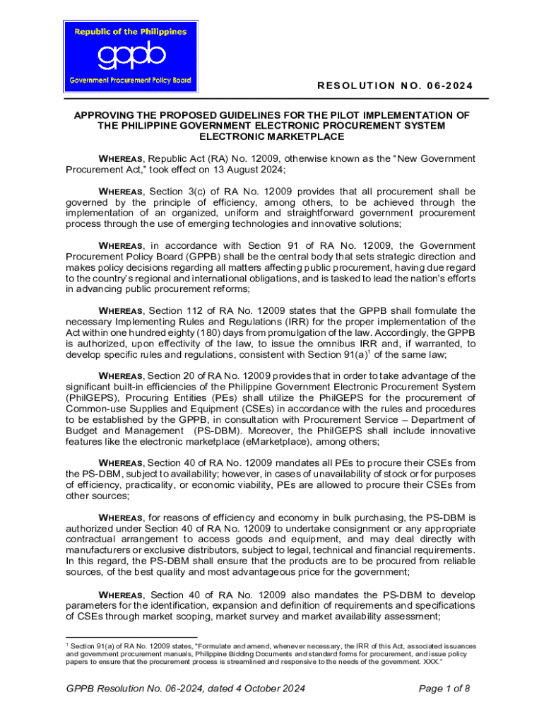 Fillable Online Guidelines for the Pilot Implementation of the ...