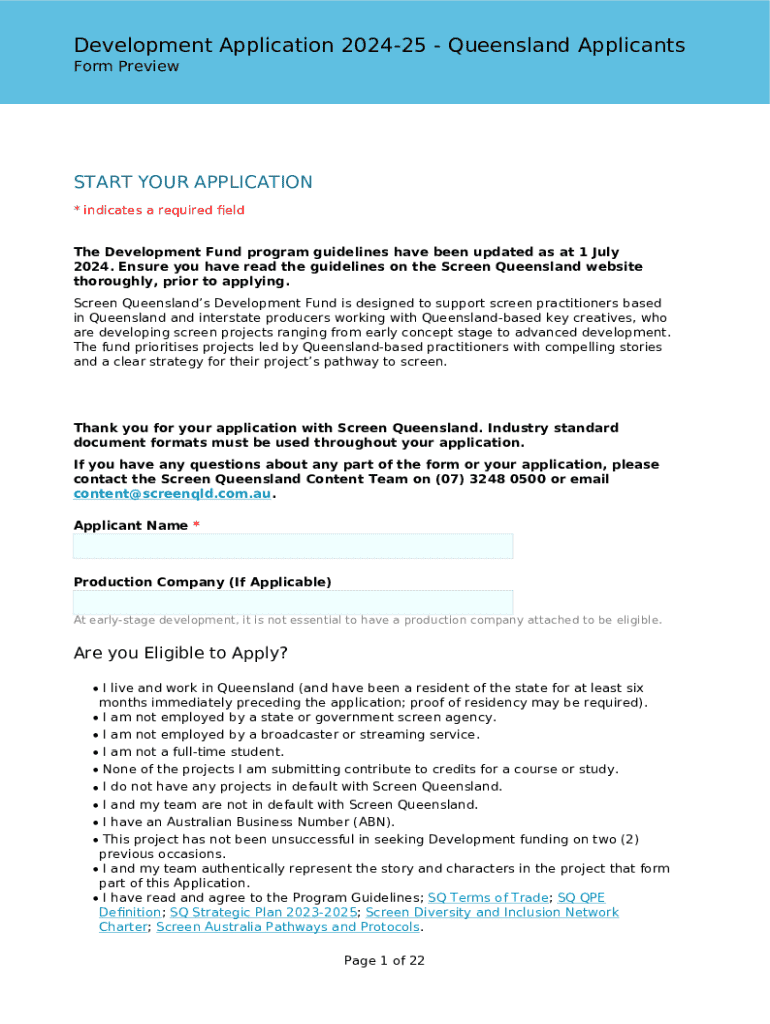 Fillable Online Development Application 2024-25 Fax Email Print - pdfFiller