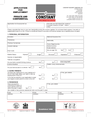 Fillable Online Application for Employment Fax Email Print - pdfFiller