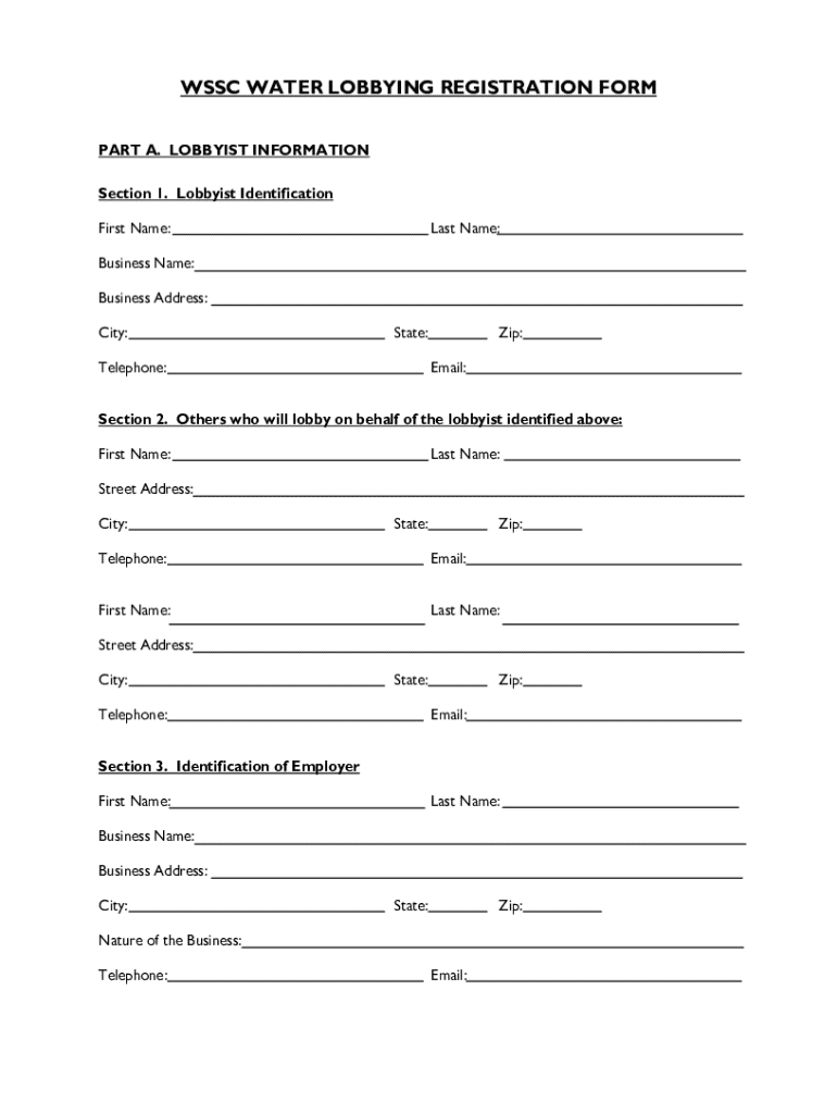 Fillable Online Lobbyist Registration Fax Email Print - pdfFiller