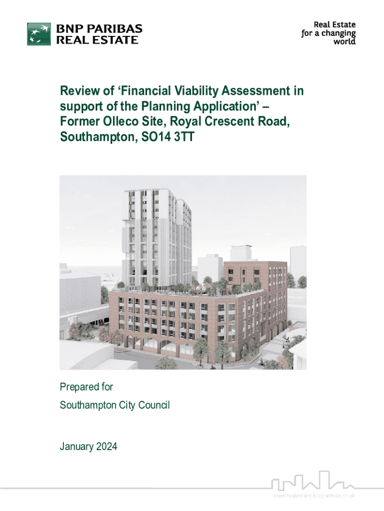 Fillable Online Financial Viability Assessment for a development at St ...