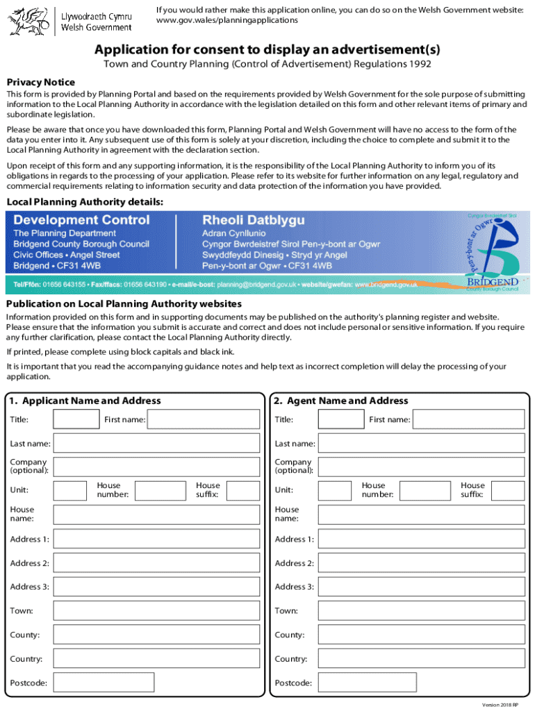 Fillable Online Advertisement consent appeals: guidance for appellants ...