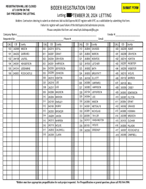 Fillable Online Bidder Registration Fax Email Print - pdfFiller