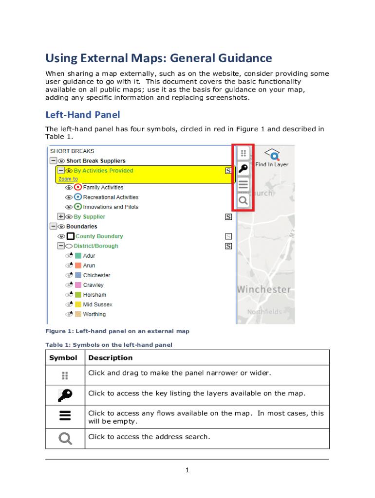 Fillable Online Using External Maps: General Guidance Fax Email Print ...