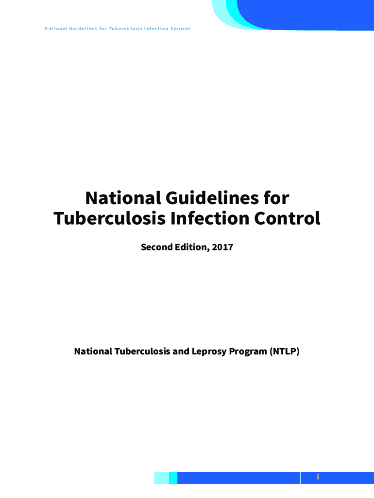 Fillable Online National Guidelines for Tuberculosis Infection Control ...