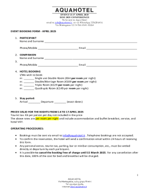 Fillable Online Eoe 2025 Conference Booking Form Fax Email Print ...