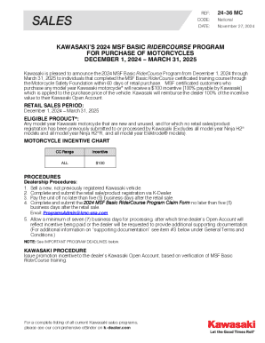 Fillable Online Kawasaki’s 2024 MSF Basic RiderCourse Program Fax Email ...