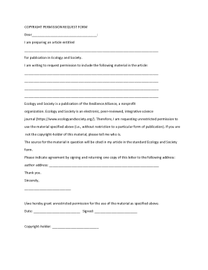 Fillable Online Copyright Permission Request Fax Email Print - pdfFiller