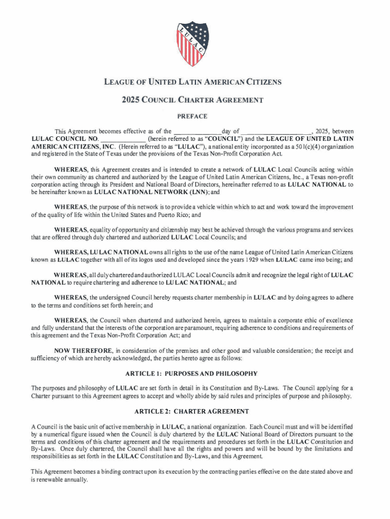 Fillable Online League of United Latin American Citizens - 2025 Council ...