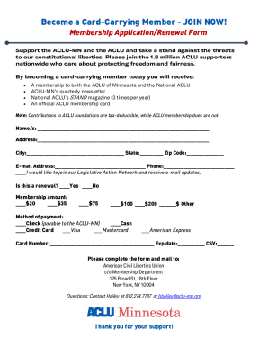 Fillable Online Become a Card-carrying Member - Join Now! Fax Email ...