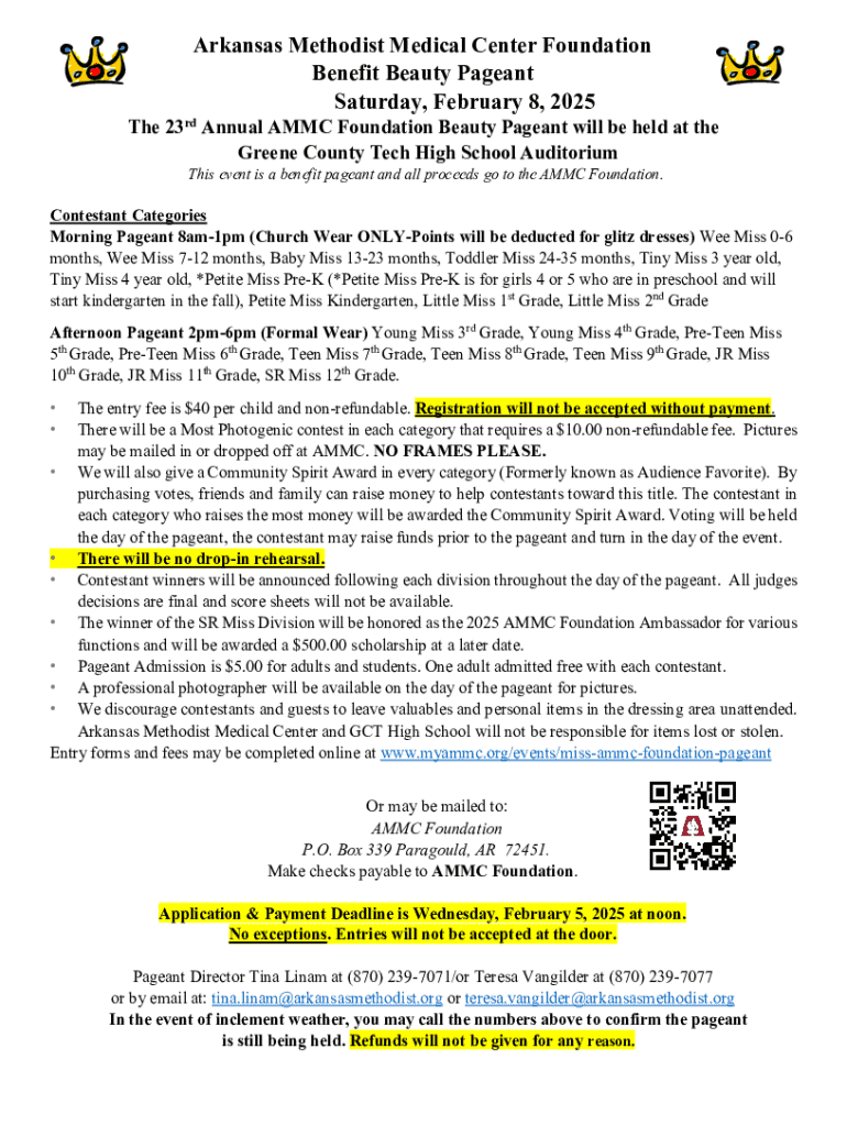 Fillable Online Arkansas Methodist Medical Center Foundation Benefit ...