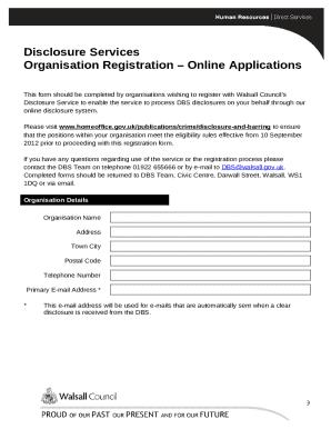Organisation Registration - Online Applications Doc Template | pdfFiller