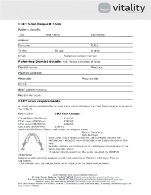 CBCT and OPG Scan request - Fareham Doc Template | pdfFiller