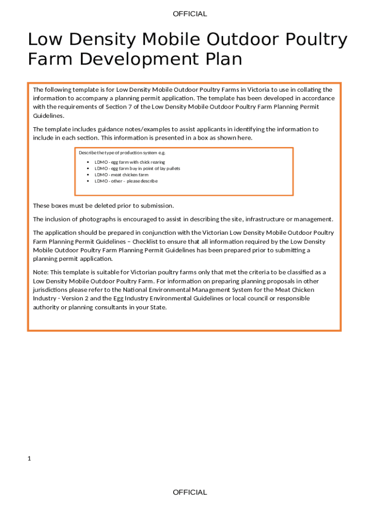 Low Density Mobile Outdoor Poultry Farm Development Plan Doc Template ...