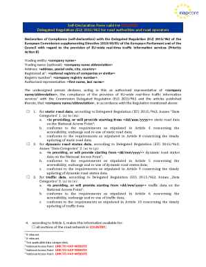 Self-declaration Doc Template | pdfFiller