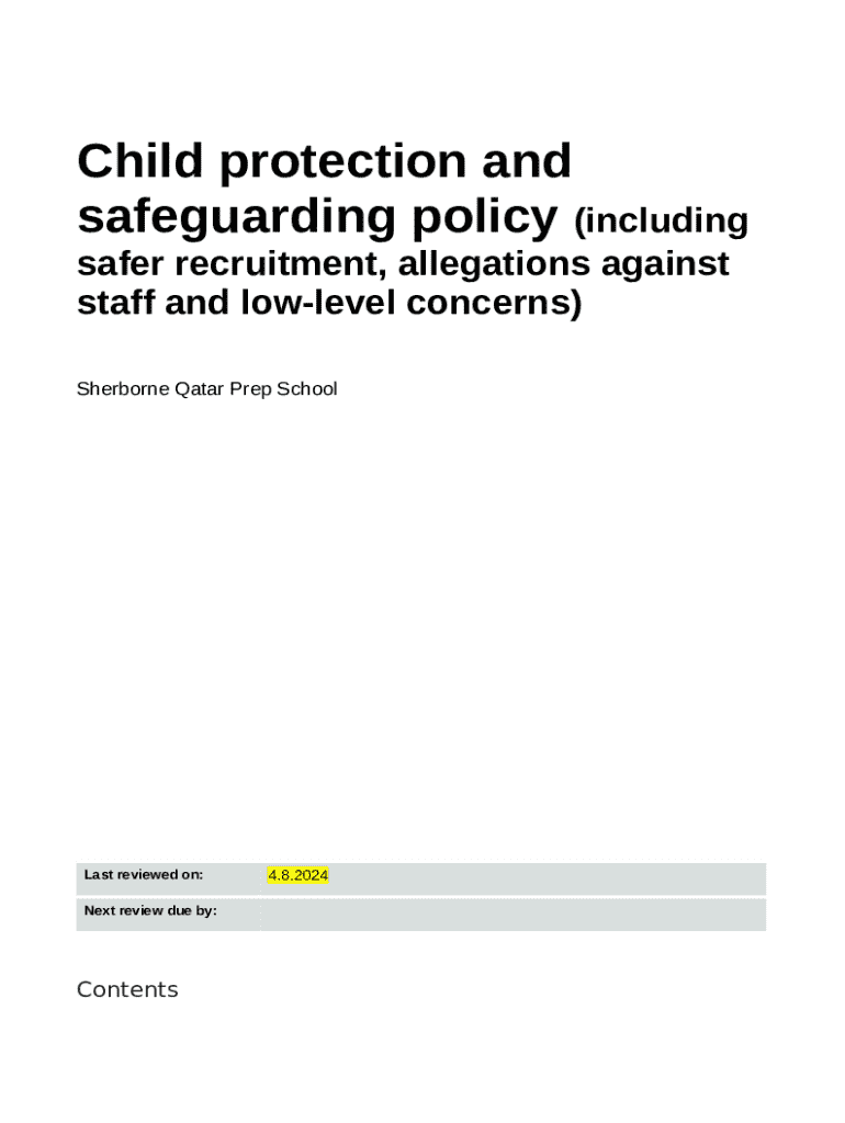 Child Protection and Safeguarding Policy (including safer ... Doc ...