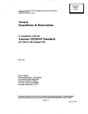Fillable Online Managing Demolitions & Renovations in Compliance With ...