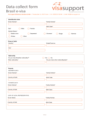 Fillable Online Brasil E-visa Fax Email Print - pdfFiller