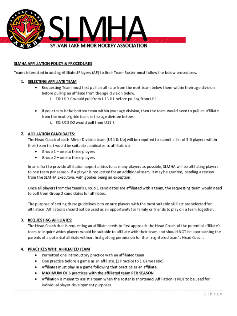 Fillable Online Slave Lake Minor Hockey Association Rules and Regulations Fax Email Print ...