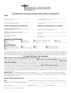 Fillable Online Authorization to Release Health Information Fax Email Print - pdfFiller