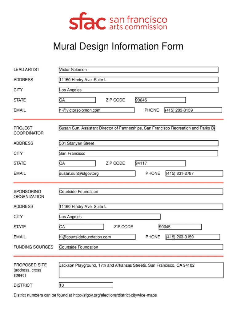 Fillable Online Jackson Playground Temporary Mural Fax Email Print - pdfFiller