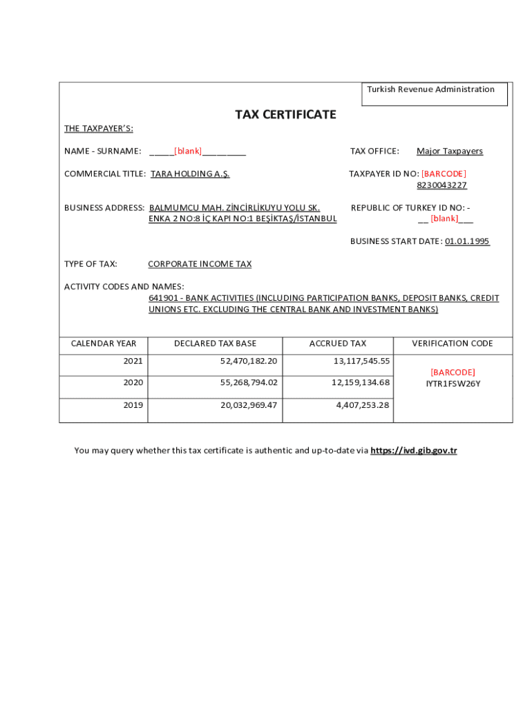 Fillable Online Tax Certificate Fax Email Print - pdfFiller