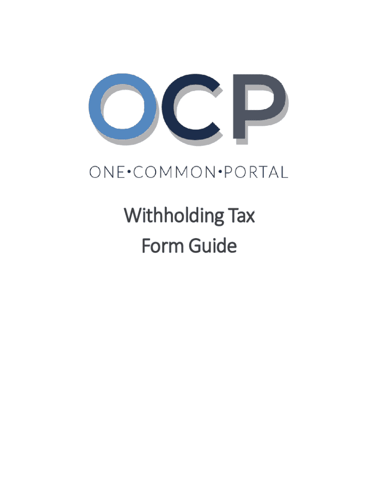 Fillable Online Withholding Tax Form Guide Fax Email Print - pdfFiller