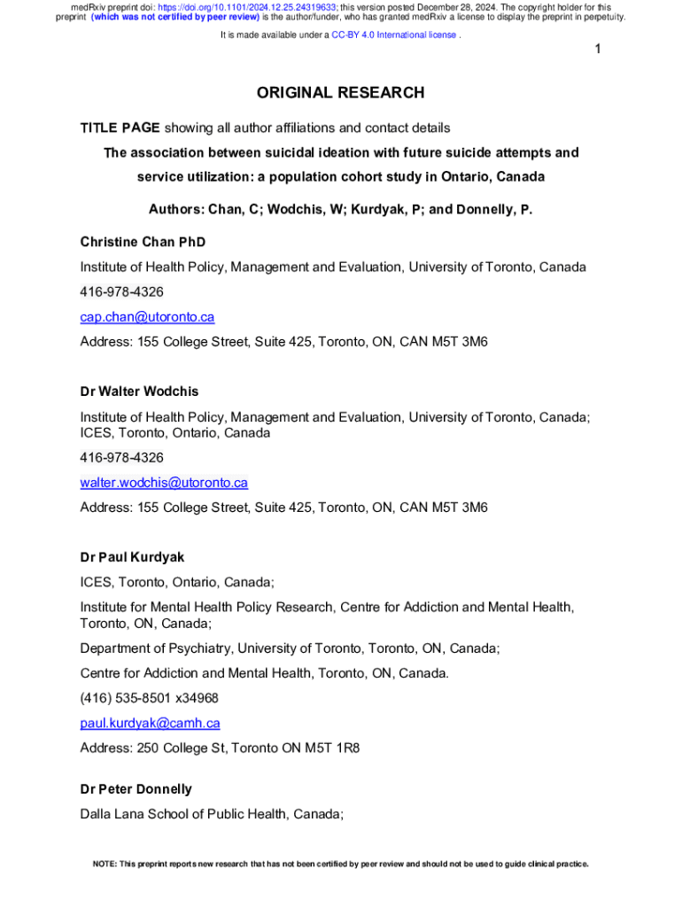 Fillable Online TITLE PAGE showing all author affiliations and contact details Fax Email Print ...