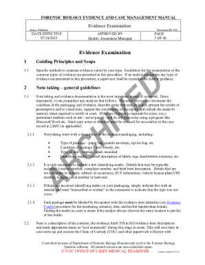 Fillable Online Evidence Examination Fax Email Print - pdfFiller