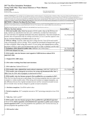 Fillable Online 2017 Tax Calculation Worksheet Fax Email Print - pdfFiller