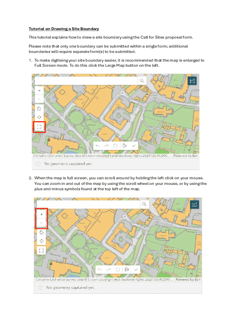 Fillable Online Tutorial on Drawing a Site Boundary Fax Email Print - pdfFiller