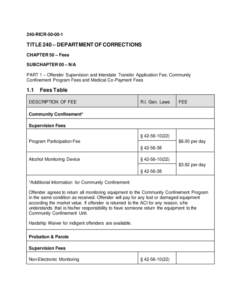 Fillable Online Title 240 – Department of Corrections Fax Email Print - pdfFiller